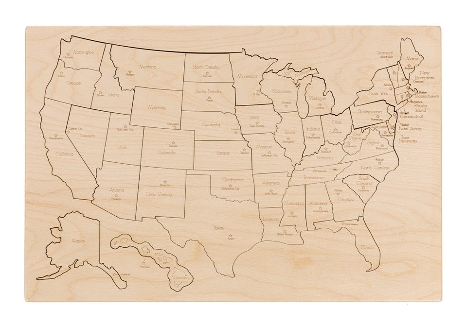 United States of America Puzzle – U.S. Map with Capitals – Saving Shepherd