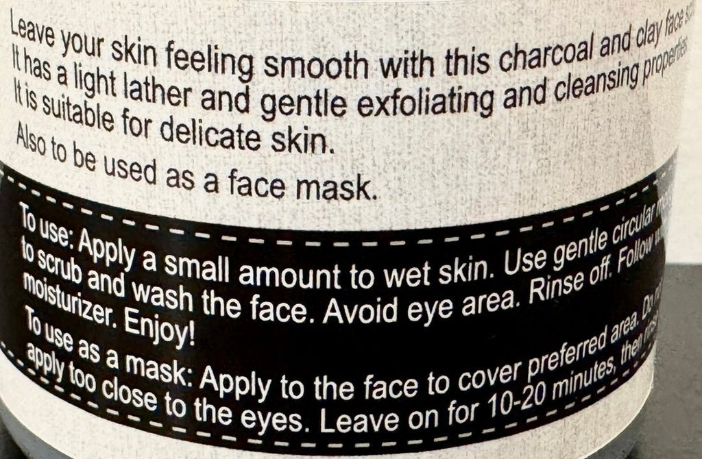 Bath & Body CHARCOAL FACIAL SCRUB - Amish Handcrafted Exfoliator ...