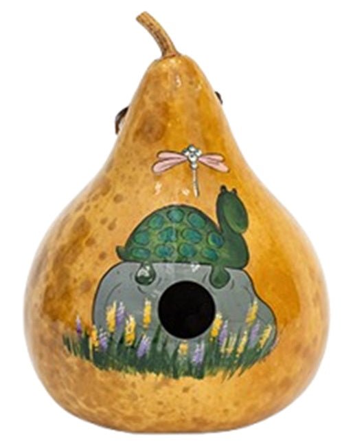 TURTLE BIRDHOUSE | Amish Hand Painted Gourd House - SavingShepherd.com ...