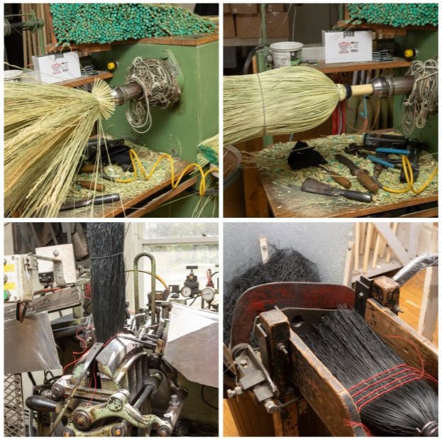 Broom AUTHENTIC AMISH MULTI COLOR BROOM - Heavy Duty Corn Straw & Solid ...