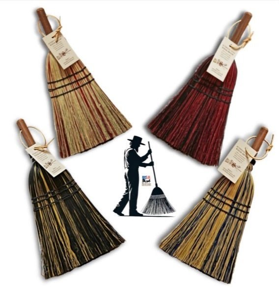 Broom AUTHENTIC DELUXE MULTI-COLORED WHISK BROOM - Amish Corn Straw ...