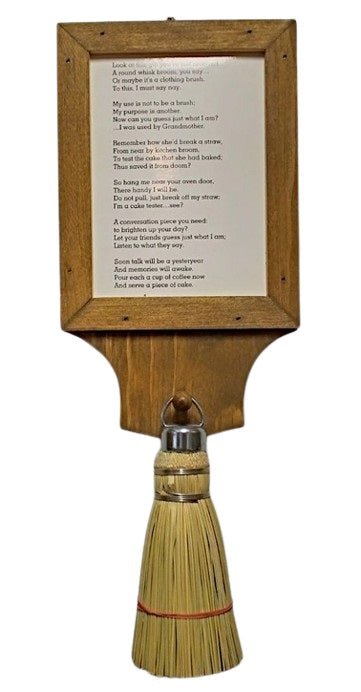 Broom CAKE TESTER & PLAQUE - Natural Corn Straw Test Broom with Amish ...