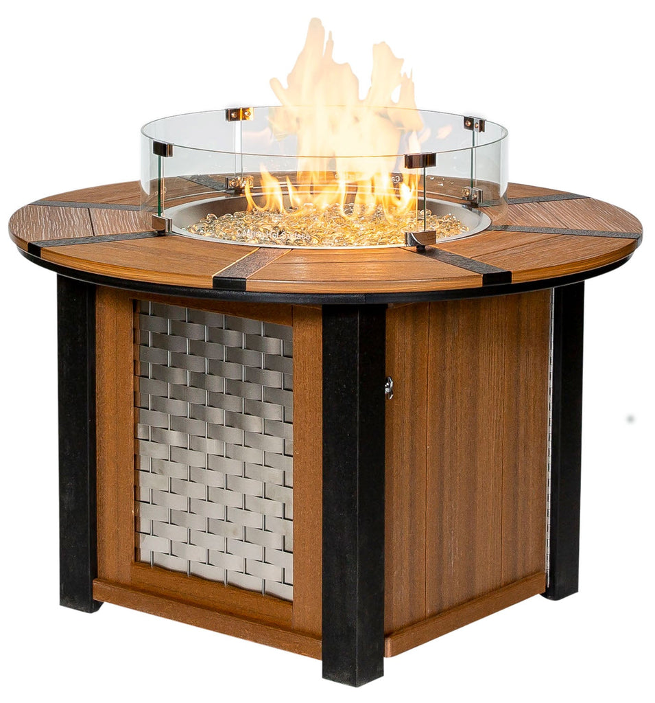 Outdoor Furniture SAVANNAH 40" FIRE PIT TABLE - USA Handcrafted Poly ...