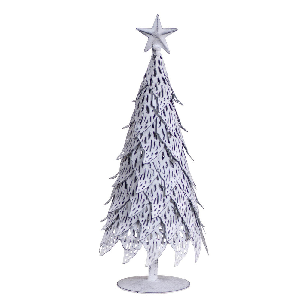 Tabletop Christmas Tree 15-Inch in Rustic White – Saving Shepherd