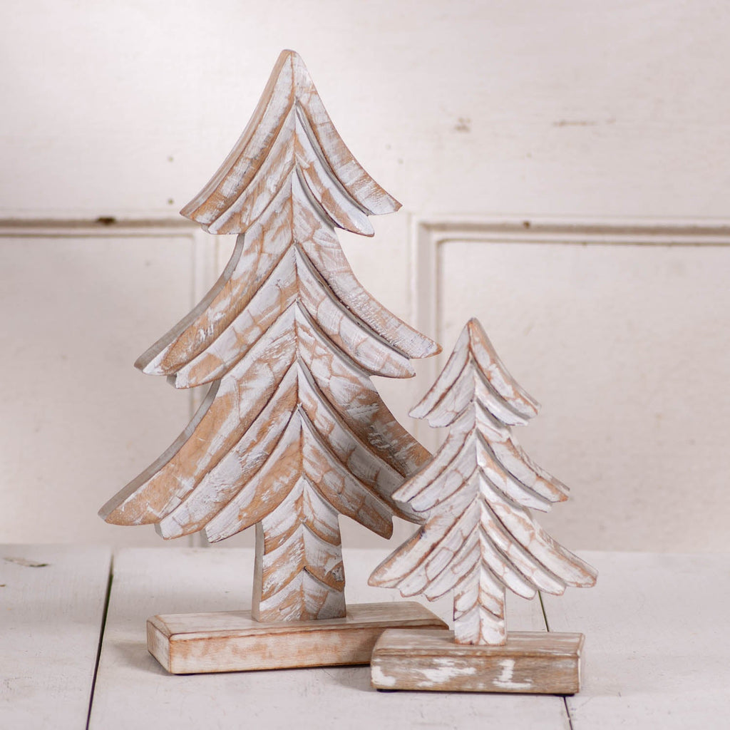 Wooden Christmas Tree Set for Table or Mantle – Saving Shepherd
