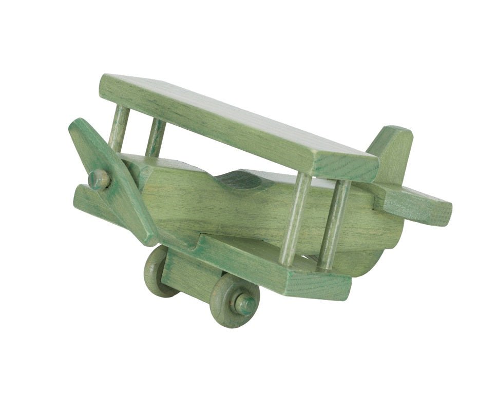 AIRPLANE - Amish Handmade Wood Bi-Plane Toy – Saving Shepherd