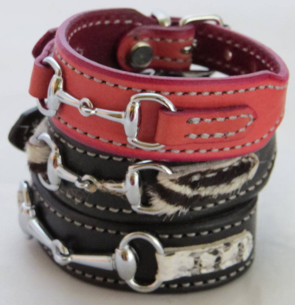 Handtooled Leather FINE LEATHER HORSE BIT BRACELET – Saving Shepherd