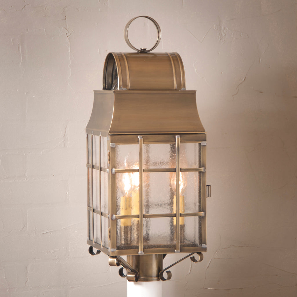 Country Lighting OUTDOOR COLONIAL POST LANTERN Handcrafted – Saving ...