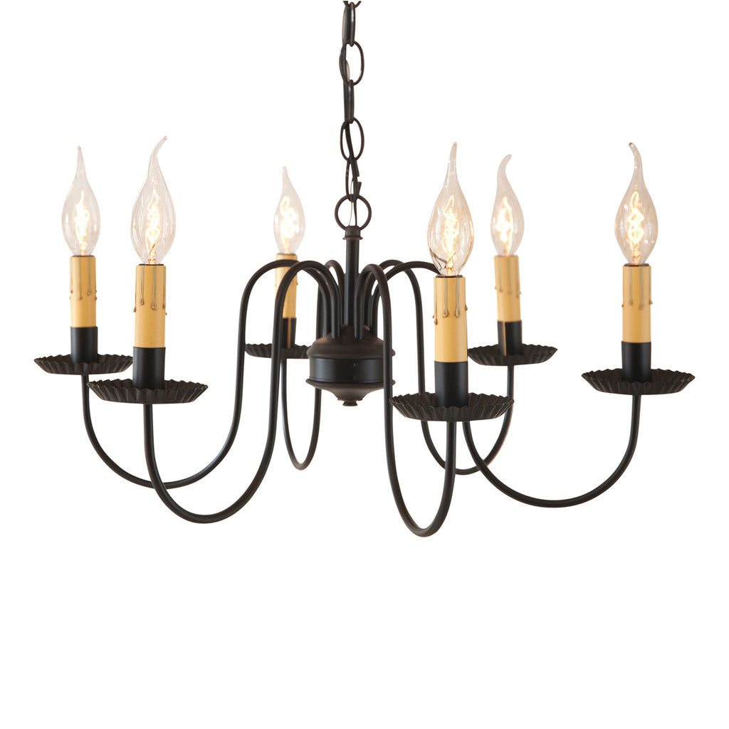 Country Lighting 6 Arm PRIMITIVE CHANDELIER – Saving Shepherd