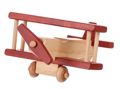 Wooden & Handcrafted Toys AIRPLANE - Amish Handmade Biplane – Saving ...