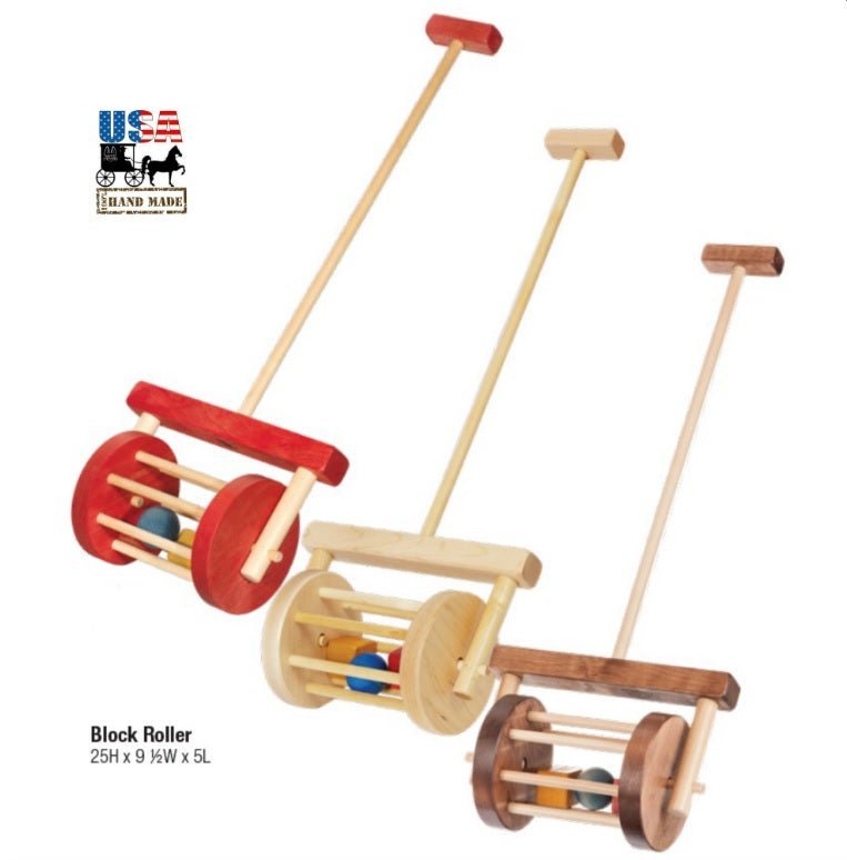 Wooden & Handcrafted Toys BLOCK ROLLER - Handmade Wood – Saving Shepherd