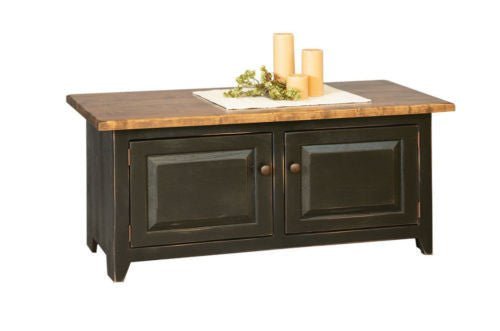Custom Finished Primitive Coffee Table | Amish Made in USA – Saving ...