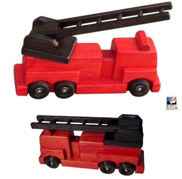 Handmade Toys | Wood Red Fire Engine Truck | Shop Now! – Saving Shepherd