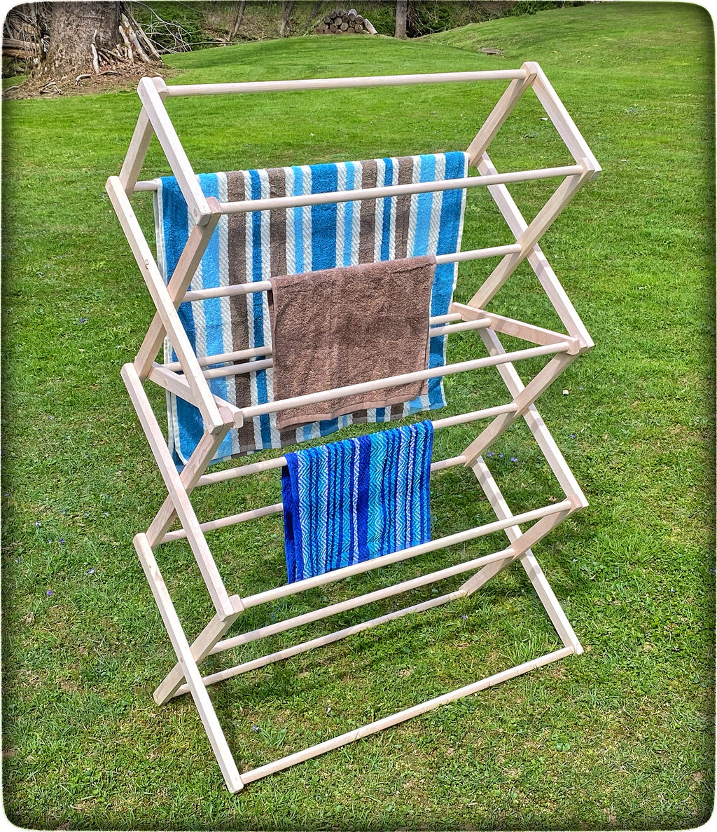 Handmade Furniture | Folding Rustic Clothes Drying Hanger – Saving Shepherd
