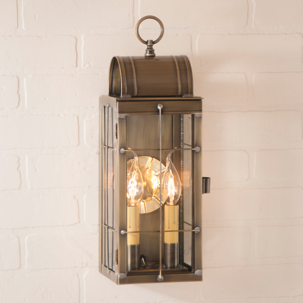 Country Lighting 2 CANDLE COLONIAL LANTERN SCONCE – Saving Shepherd