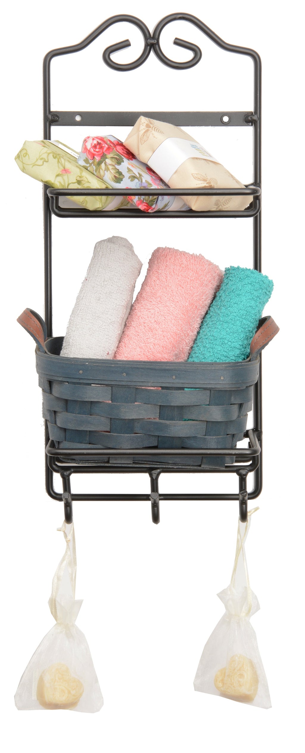 Handmade Wrought Iron 2 Shelf Wall Organizer | Shop Now! – Saving Shepherd