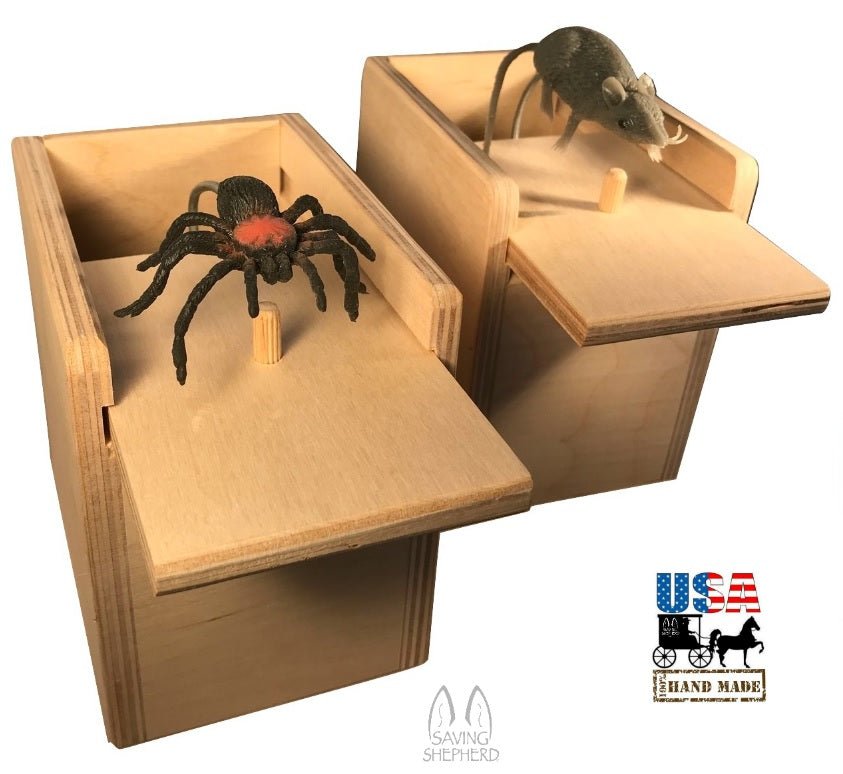 Mouse & Spider Surprise Prank Boxes | Amish Made in USA – Saving Shepherd
