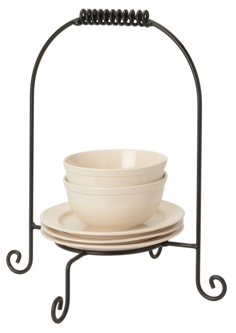 Plate Holder DINNER PLATE STACKER Wrought Iron Dinnerware – Saving Shepherd