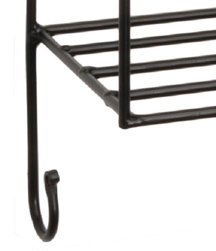 Wrought Iron Rack DOUBLE SHELF & 3 HOOK RACK Scroll – Saving Shepherd