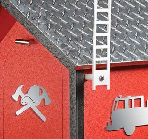 Mailbox FIREFIGHTER MAILBOX Aluminum Diamond Plate – Saving Shepherd