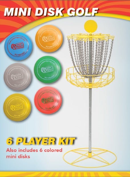 Disc Golf MINI DISC GOLF SET - Chain Basket Stand & 6 Discs – Saving ...