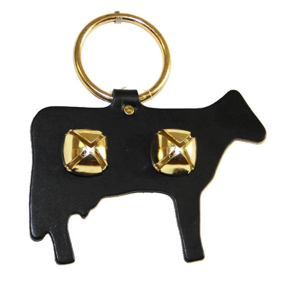 Door Chime DOOR CHIME - LEATHER COW with SLEIGH BELLS – Saving Shepherd