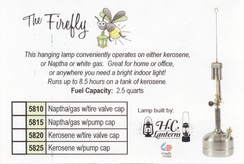 KEROSENE PRESSURE LANTERN - Amish Handcrafted "FIREFLY" – Saving Shepherd