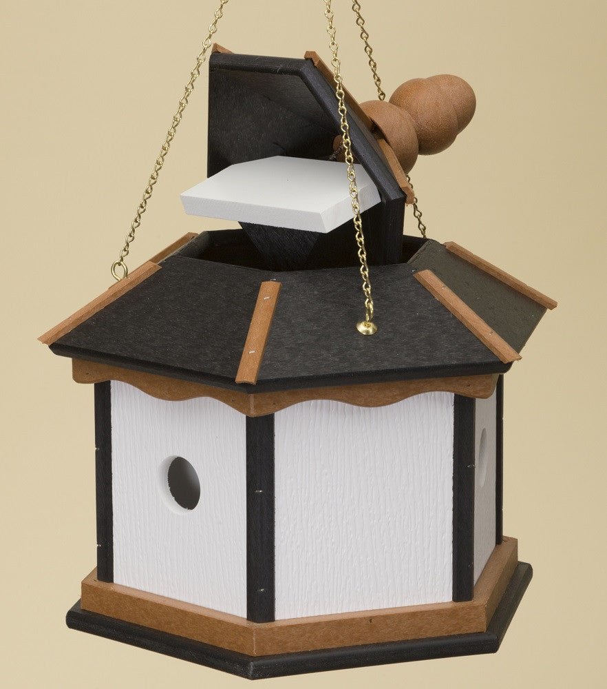 Birdhouse LARGE HEXAGON BIRDHOUSE - 3 Room Amish Handmade – Saving Shepherd