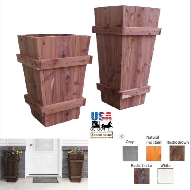 Window Box AMISH PLANTER BOX - Solid Red Cedar – Saving Shepherd