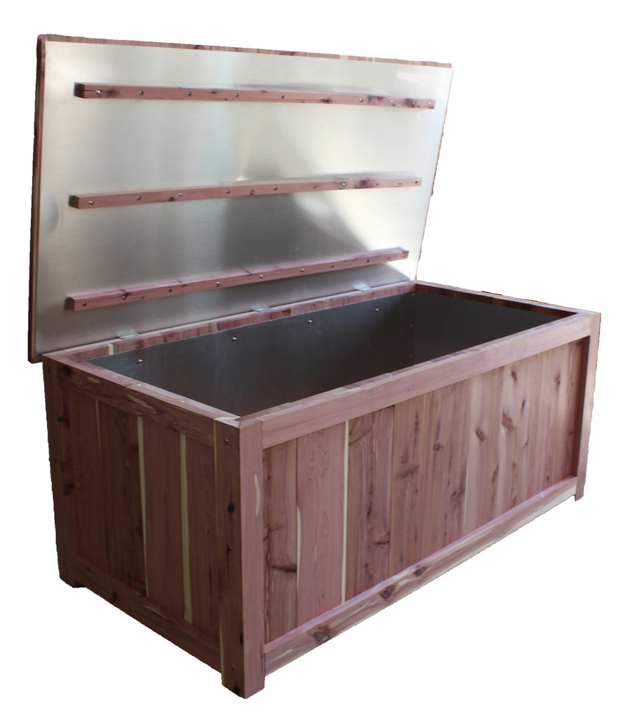 Storage Box AMISH CEDAR DECK BOX - Solid Wood Storage – Saving Shepherd
