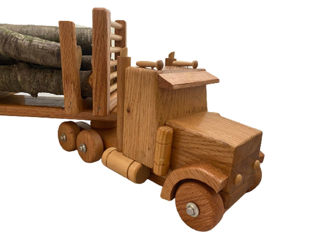 Handmade Toys | Wood XL Flatbed Log Truck & Logs | Shop Now – Saving ...