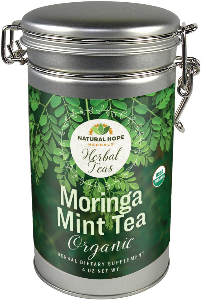 Herbal Supplement MORINGA MINT TEA - USDA Certified Organic – Saving ...