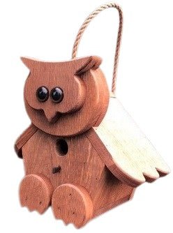 Birdhouse RUSTIC OWL BIRDHOUSE - Amish Handmade – Saving Shepherd