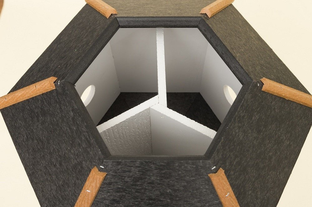 Birdhouse 3 ROOM HEXAGON BIRDHOUSE - Large Amish Handmade – Saving Shepherd