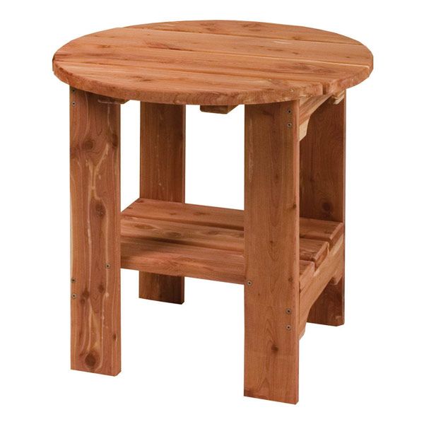 Tables ROUND SIDE TABLE - Amish Red Cedar Outdoor Furniture – Saving ...