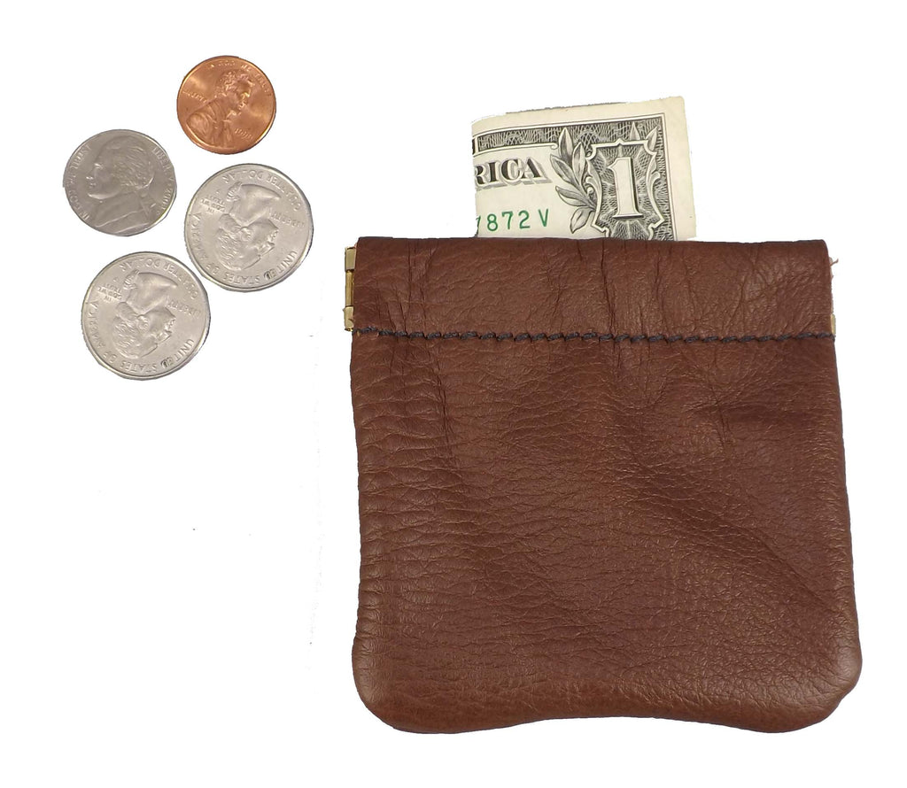 Coin Pouch LEATHER COIN POUCH - Amish Handmade Spring Purse – Saving ...