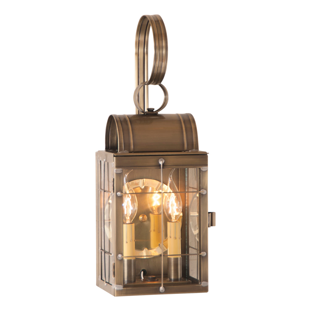 Country Lighting DOUBLE COLONIAL WALL LANTERN Brass – Saving Shepherd