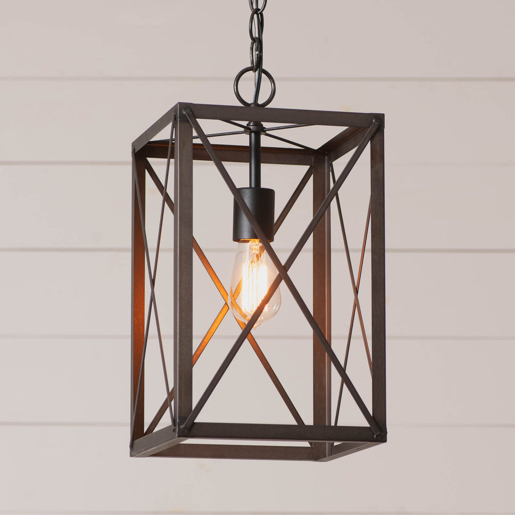 Country Lighting METAL SQUARE CROSSBAR LIGHT - Handcrafted – Saving ...