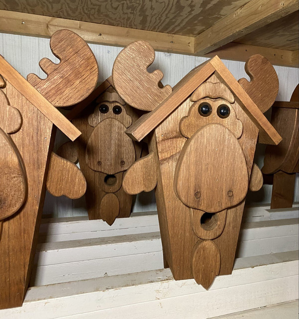 Birdhouse RUSTIC MOOSE BIRDHOUSE - Amish Handmade – Saving Shepherd