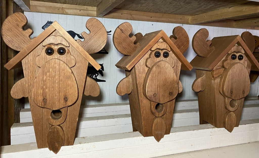 Birdhouse RUSTIC MOOSE BIRDHOUSE - Amish Handmade – Saving Shepherd